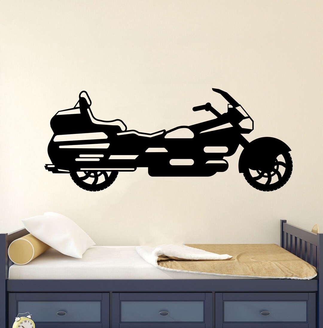 Old School Moto Wall Decal,motorcycle Wall Decal,motorcycle Wall Decor ...