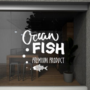 Seafood Wall Decal Fish Shop Decal Seafood Lovers Wall Decal Best ...