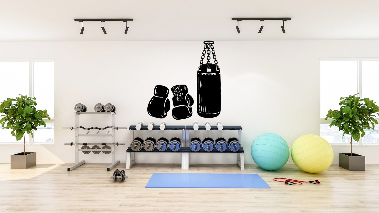 Boxing Wall Decal Boys Wall Sticker Boxing Wall Art MMA Wall - Etsy