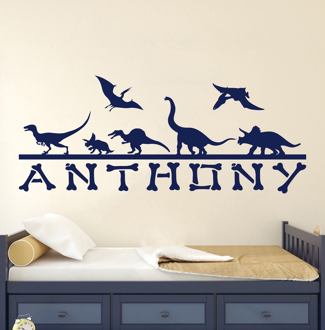Dinosaur Wall Decal Personalized Decal Dinosaur Wall Art Dinosaur Wall ...
