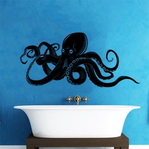 Octopus Wall Decal Octopus Wall Sticker Octopus Wall Art Window Sticker ...