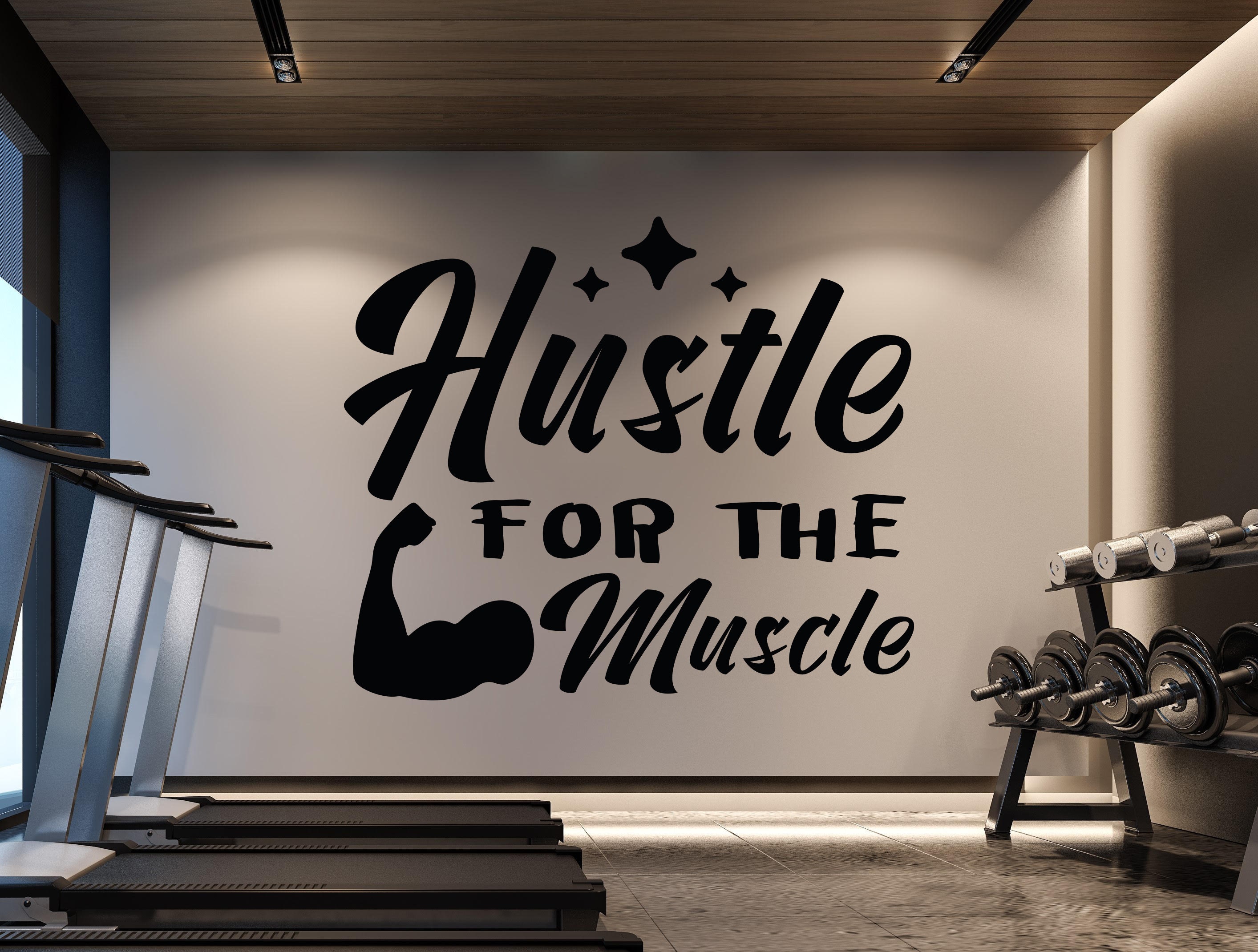 Home Décor Home & Living Gym Wall Decal Gym Wall Decor Sport Motivation ...