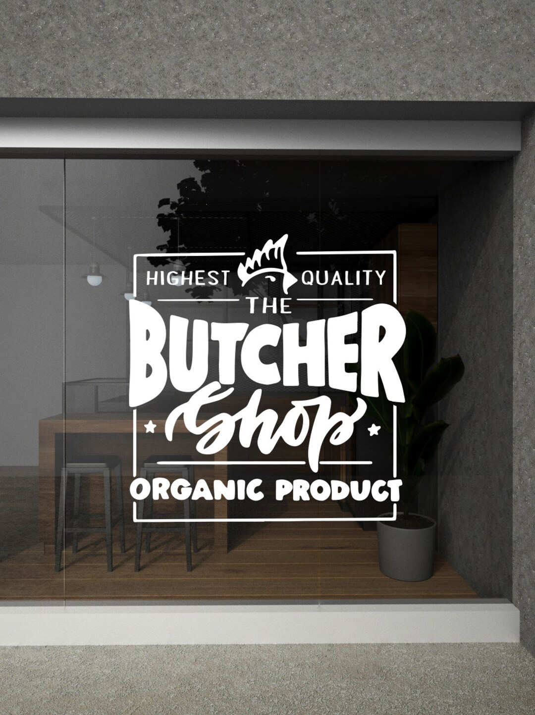 Butchery Wall Decal Meat Wall Decal Fresh Meat Sticker Butchery Wall ...