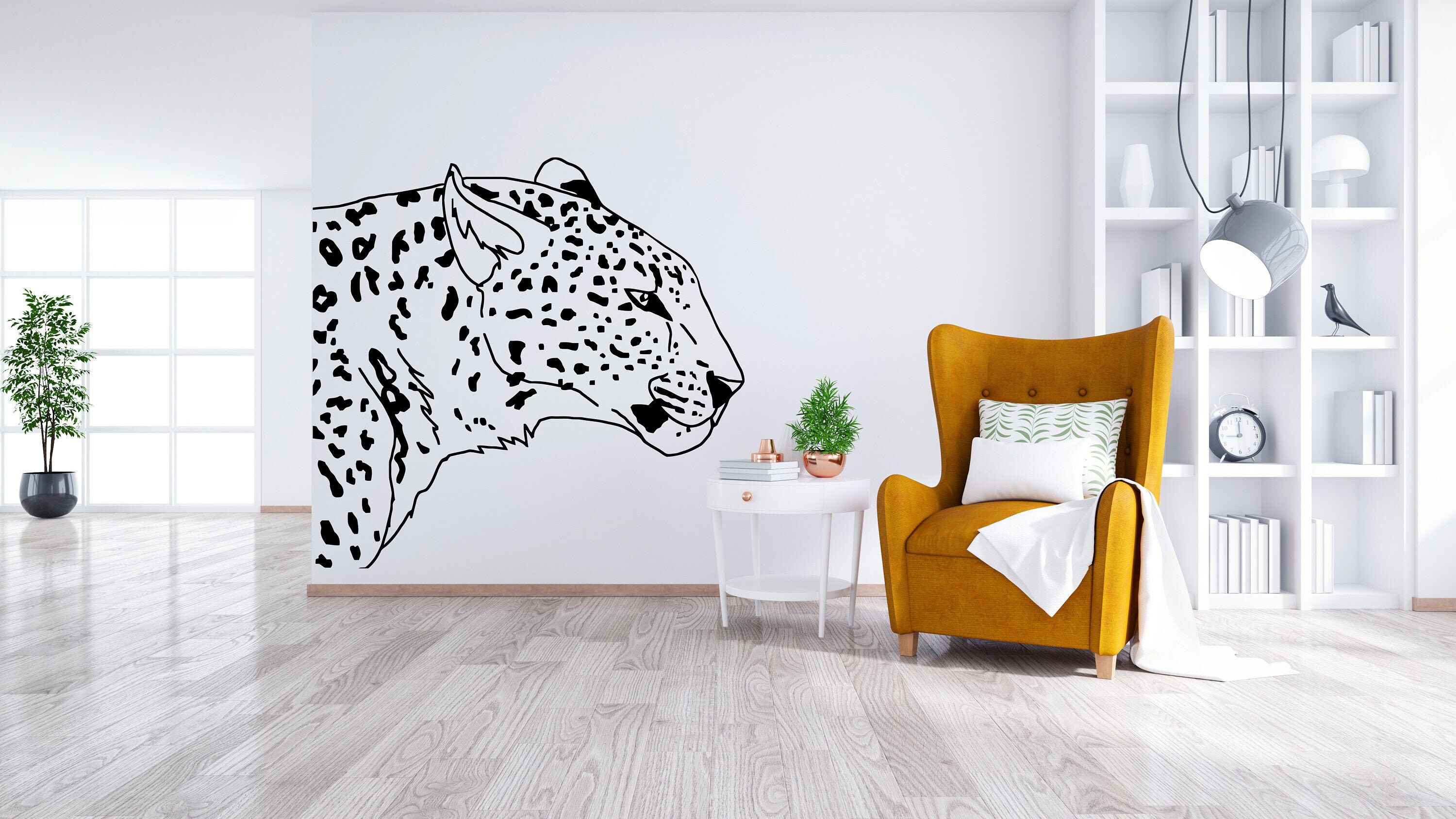 Leopard Wall Decal Animal Wall Sticker Wild Animal Wall Art Leopard ...