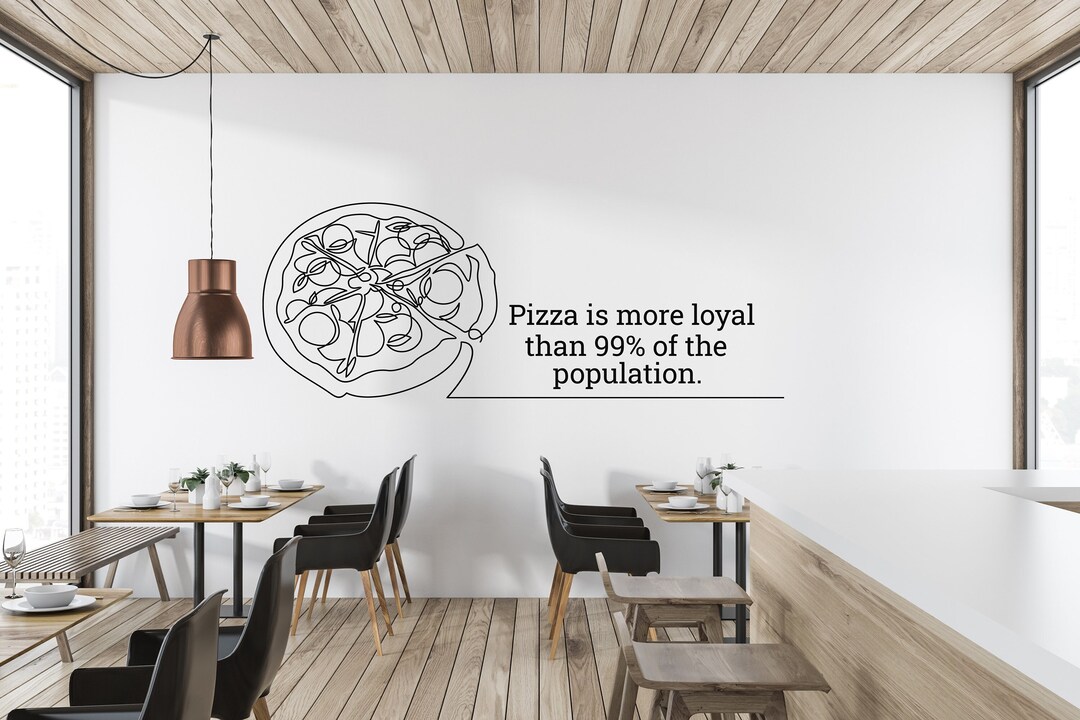 Pizza Wall Decal Pizzeria Wall Sticker Pizza Wall Sticker Food Lover ...