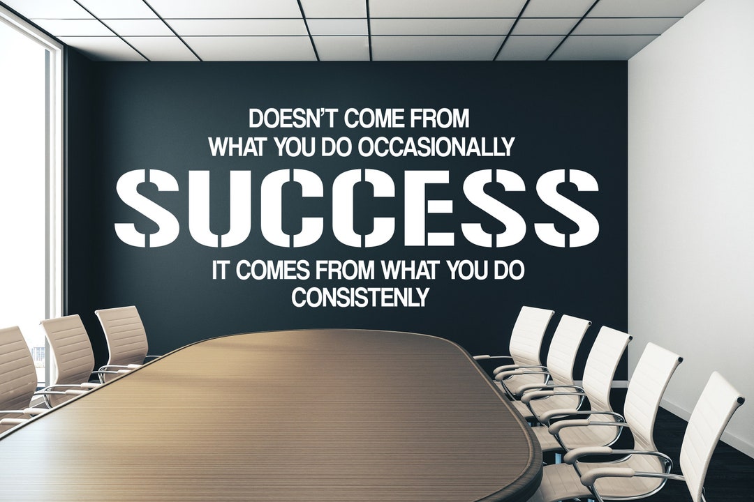 Success Office Wall Decal,office Decal, Office Wall Art,office Decor ...