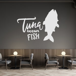 Seafood Wall Decal Fish Shop Decal Seafood Lovers Wall Decal Best ...