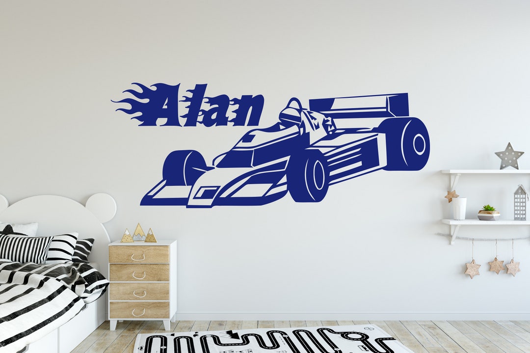 Car Wall Decal Boys Wall Art Car Wall Decals Monogram Vinyl Wall Decals ...