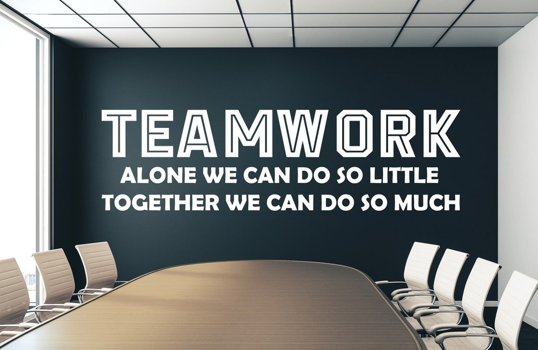 Teamwork Wall Decal,office Decal, Office Wall Art,office Decor ...