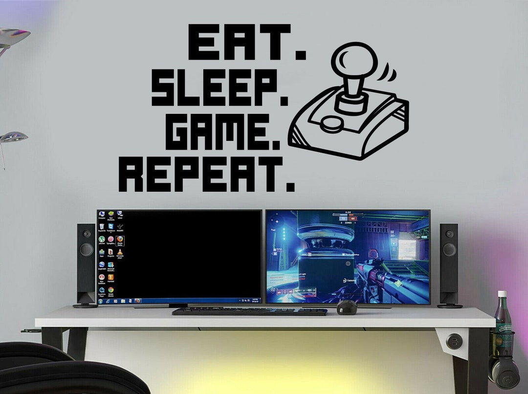 Game Quotes Wall Decal,gaming Room Wall Decor,game Wall Art,game Wall ...