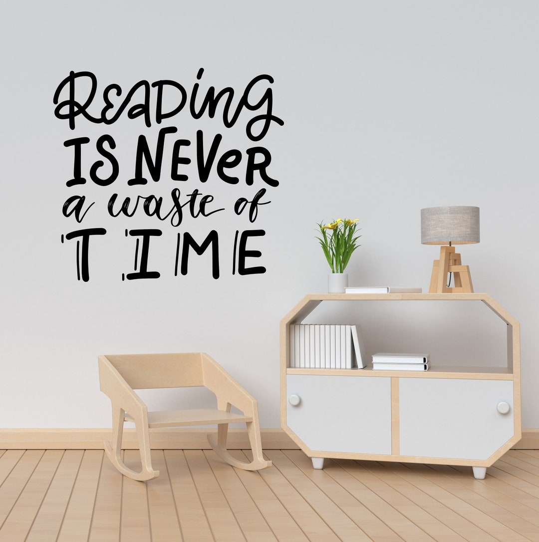 Book Wall Decal Book Wall Sticker Reading Book Decal Book Wall Sticker ...