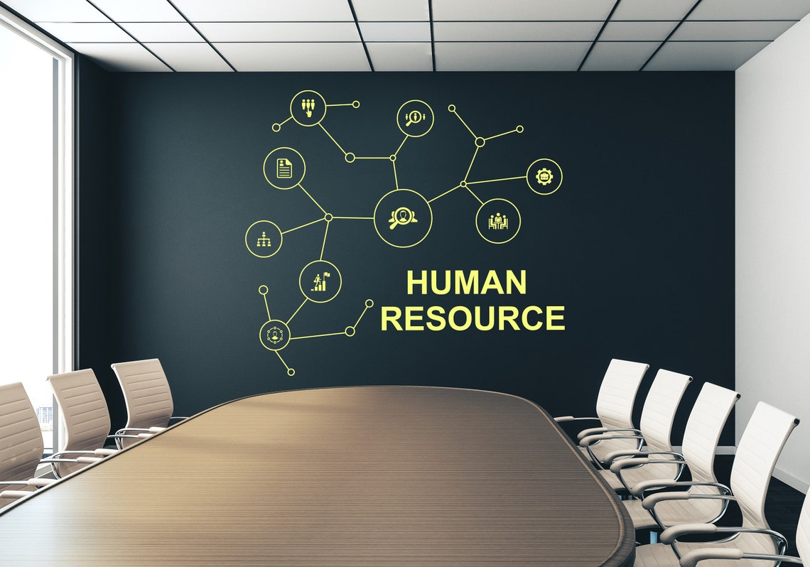 Human Resources Wall Decal,office Decal, Office Wall Art,office Decor ...