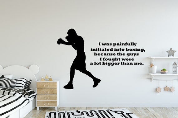 Boxing Quotes Wall Decal Boys Wall Sticker Boxing Wall Art MMA | Etsy
