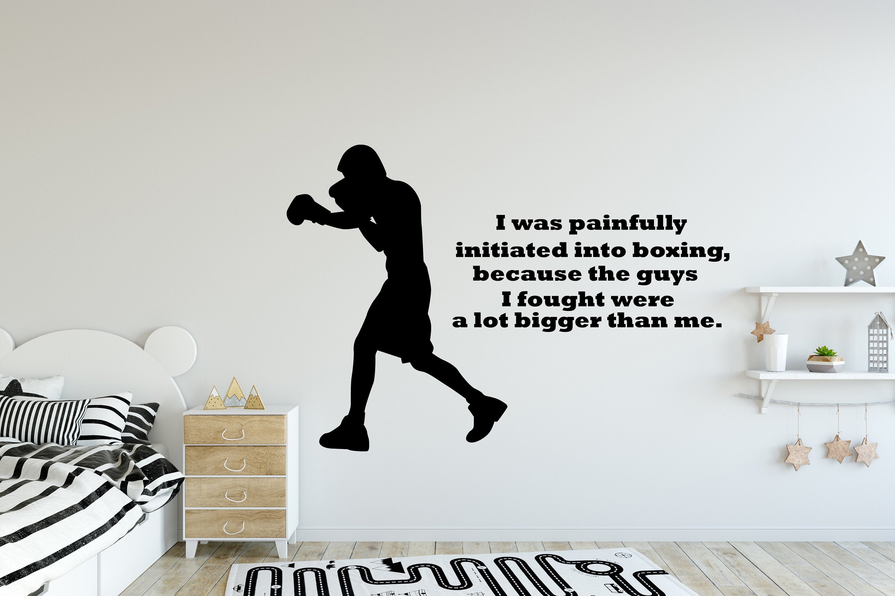 Boxing Quotes Wall Decal Boys Wall Sticker Boxing Wall Art MMA | Etsy