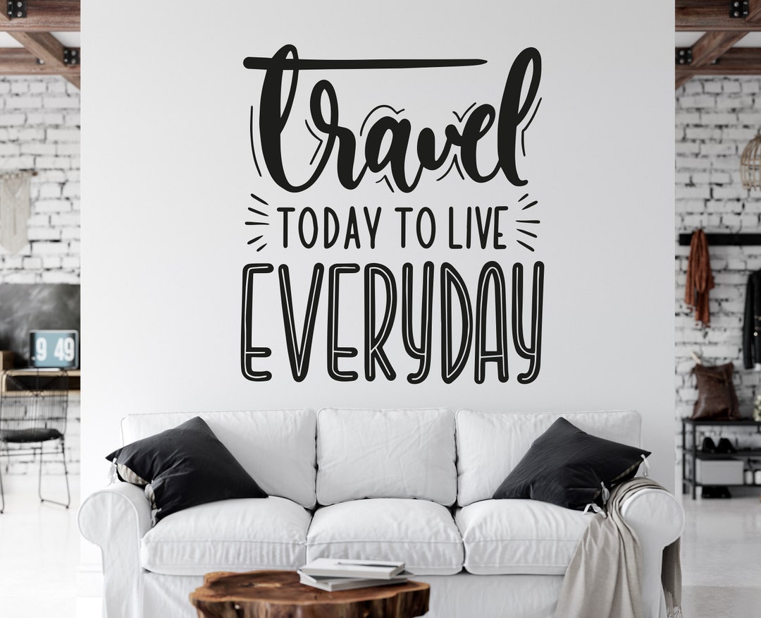 Travel Wall Decal Quotes Wall Decal Exploring Wall Art Travel Wall ...