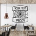 Pizza Personalized Wall Decal Pizzeria Wall Sticker Pizza Wall Sticker ...