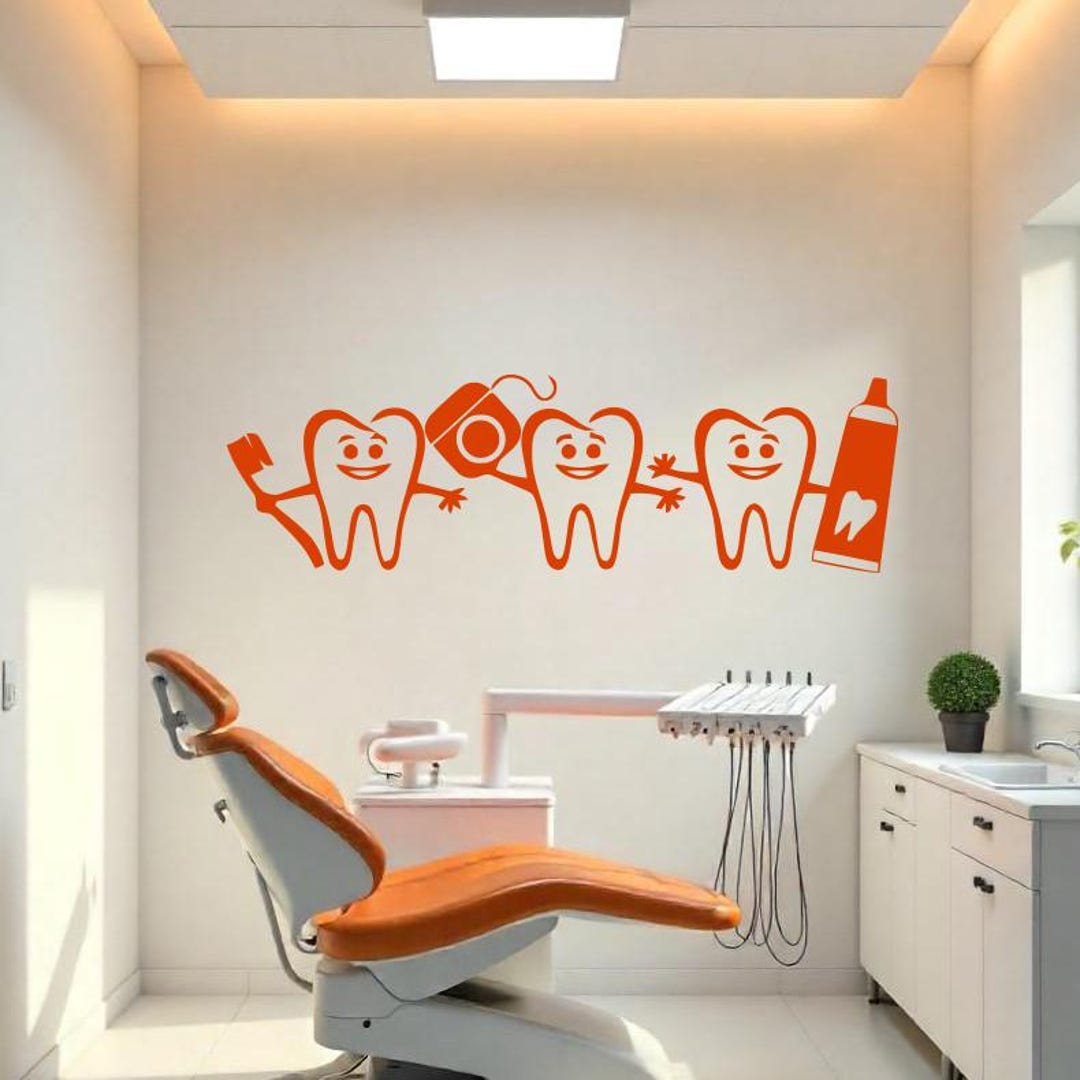 Dental Care Wall Decal Teeth Wall Decal Teeth Wall Sticker Dental Wall ...