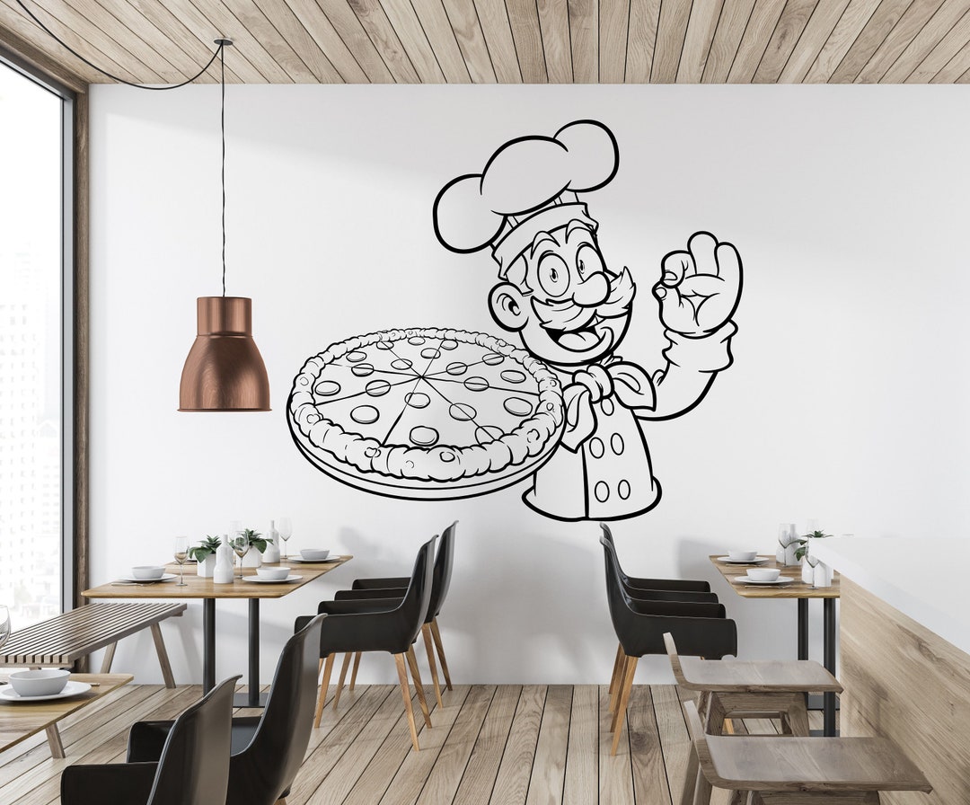 Pizza Wall Decal Pizzeria Wall Sticker Pizza Wall Sticker Food Lover ...