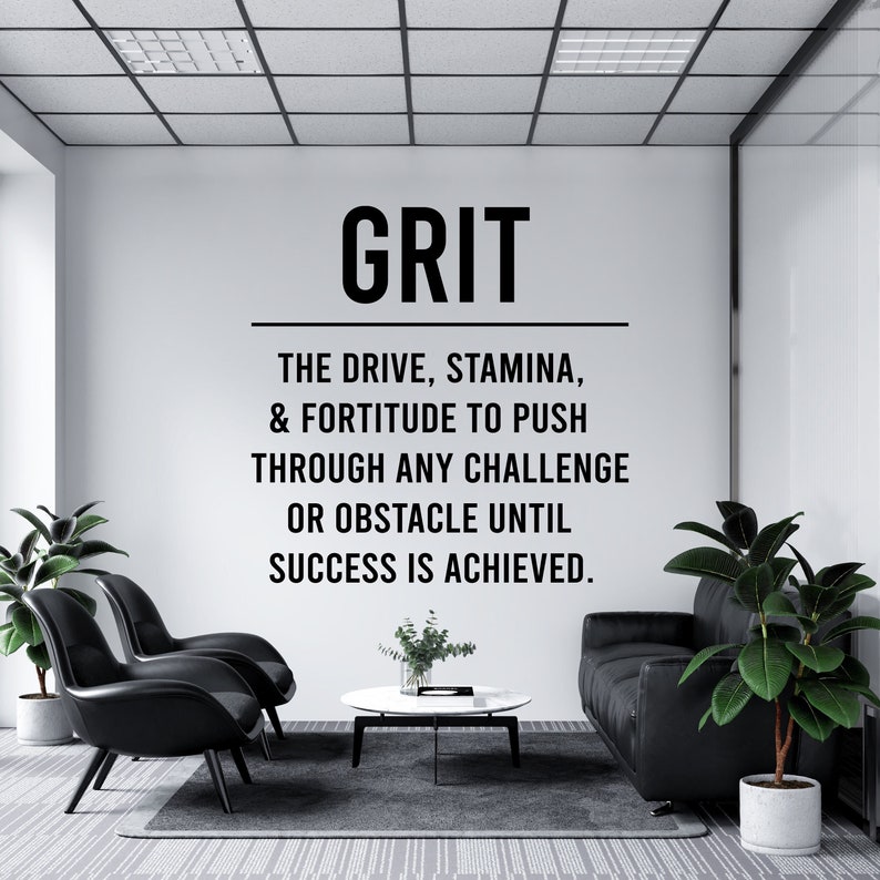 Grit Wall Decal,office Decal, Office Wall Art,office Decor,typography ...