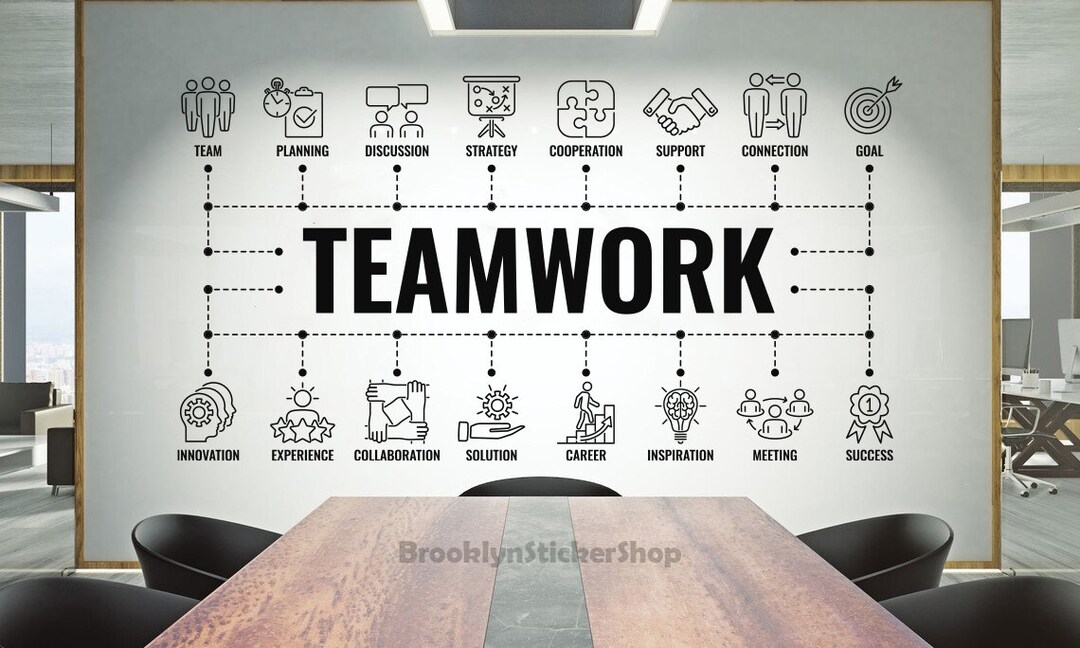 Teamwork Wall Decal,office Wall Decal,office Wall Sticker,office Wall ...