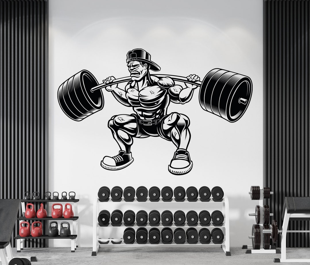 Gym Wall Decal Gym Wall Decor Sport Motivation Workout Wall Art Fitness ...