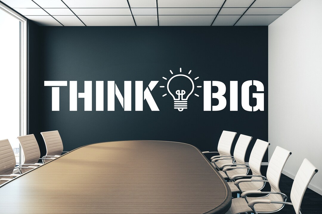 Think Big Wall Decal,office Decal, Office Wall Art,office Decor,work ...