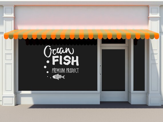 Seafood Wall Decal Fish Shop Decal Seafood Lovers Wall Decal | Etsy