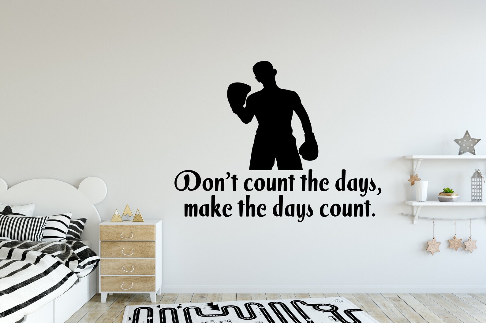 Boxing Quotes Wall Decal Boys Wall Sticker Boxing Wall Art MMA - Etsy