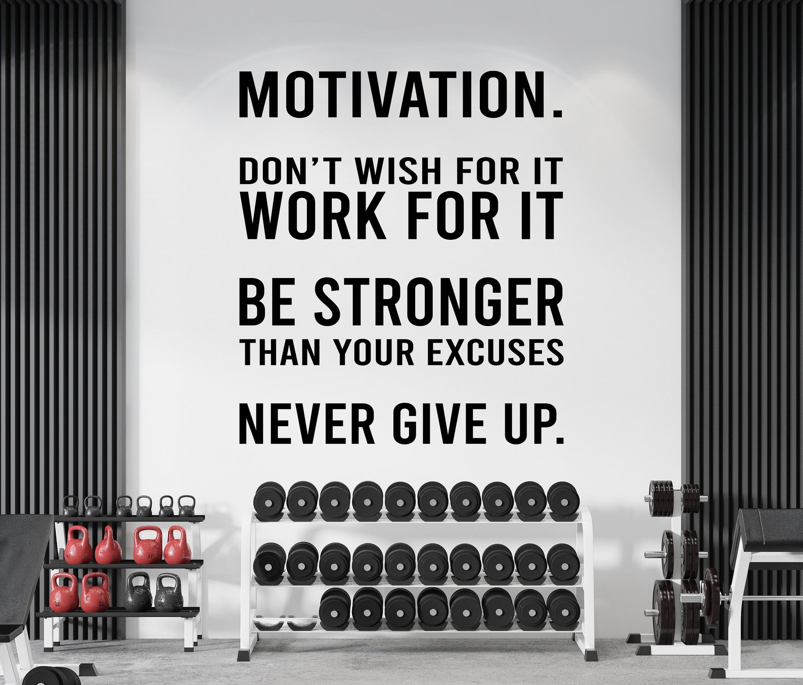 Gym Quotes Wall Decal Gym Wall Decor Sport Motivation Workout Wall Art ...