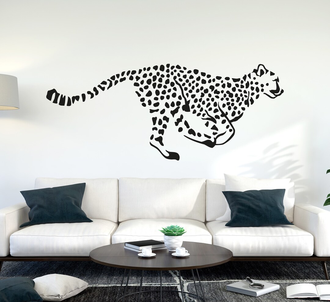 Leopard Wall Decal Animal Wall Sticker Wild Animal Wall Art Leopard ...