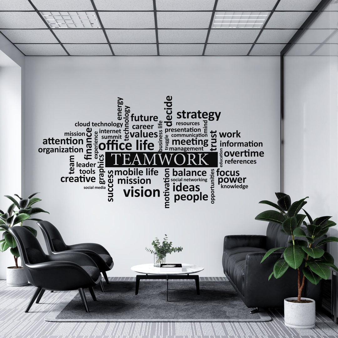 Office Wall Decal,teamwork Decal, Office Wall Art,office Decor,teamwork ...