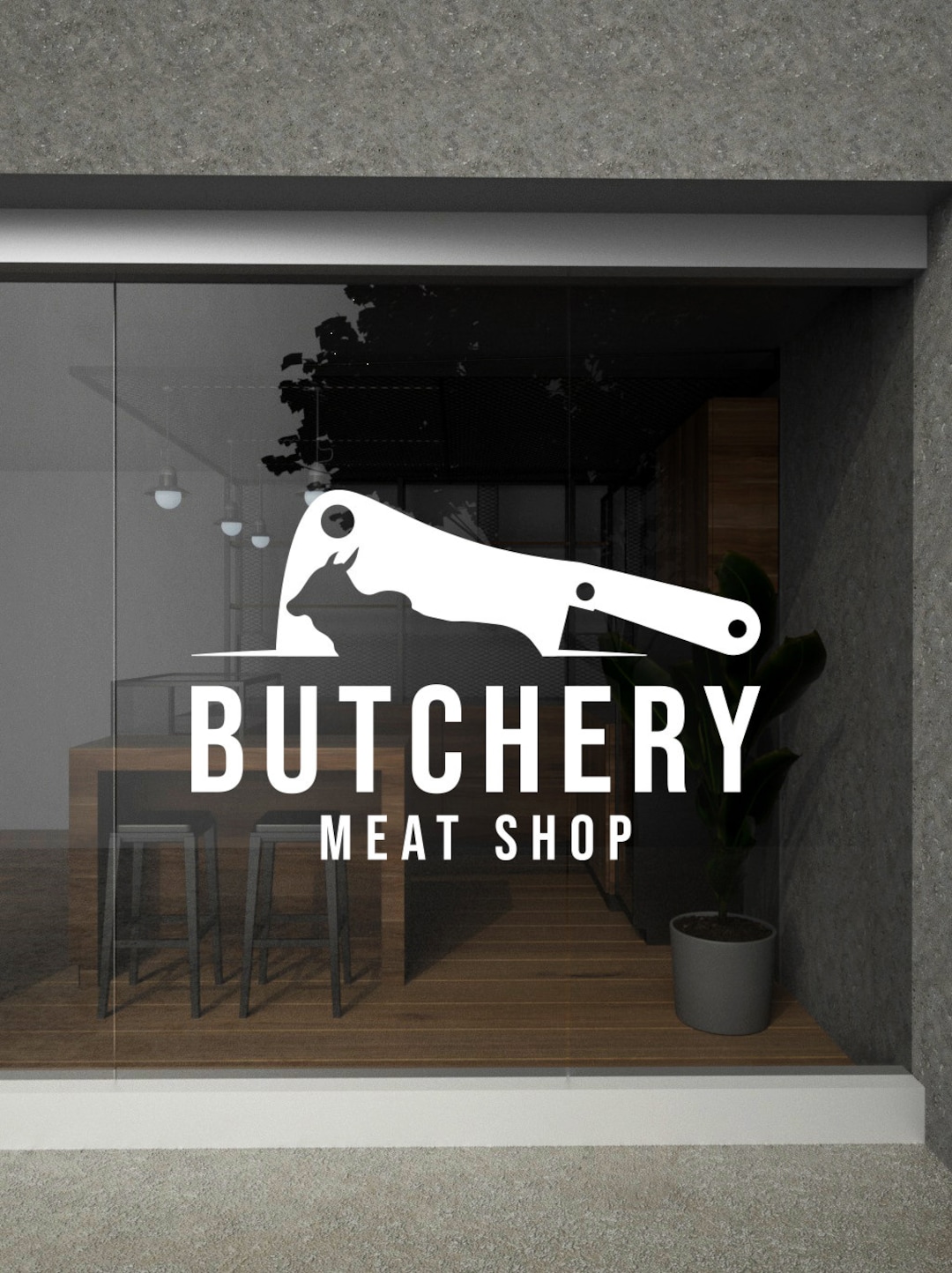 Butchery Wall Decal Meat Wall Decal Fresh Meat Sticker Butchery Wall ...