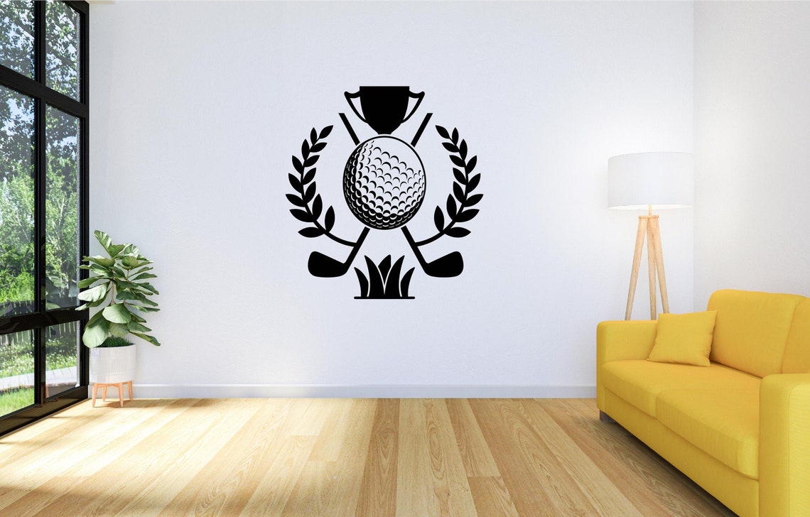 Golf Decal Vinyl Decal Golf Sticker Sport Wallstickers Golf | Etsy