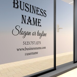 Customizable Window Decal / Busines Wall Decal / Your Company Name ...