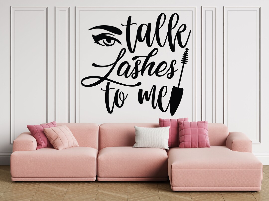 Makeup Wall Decal Lashes Makeup Sticker Wall Sticker Decal Women ...