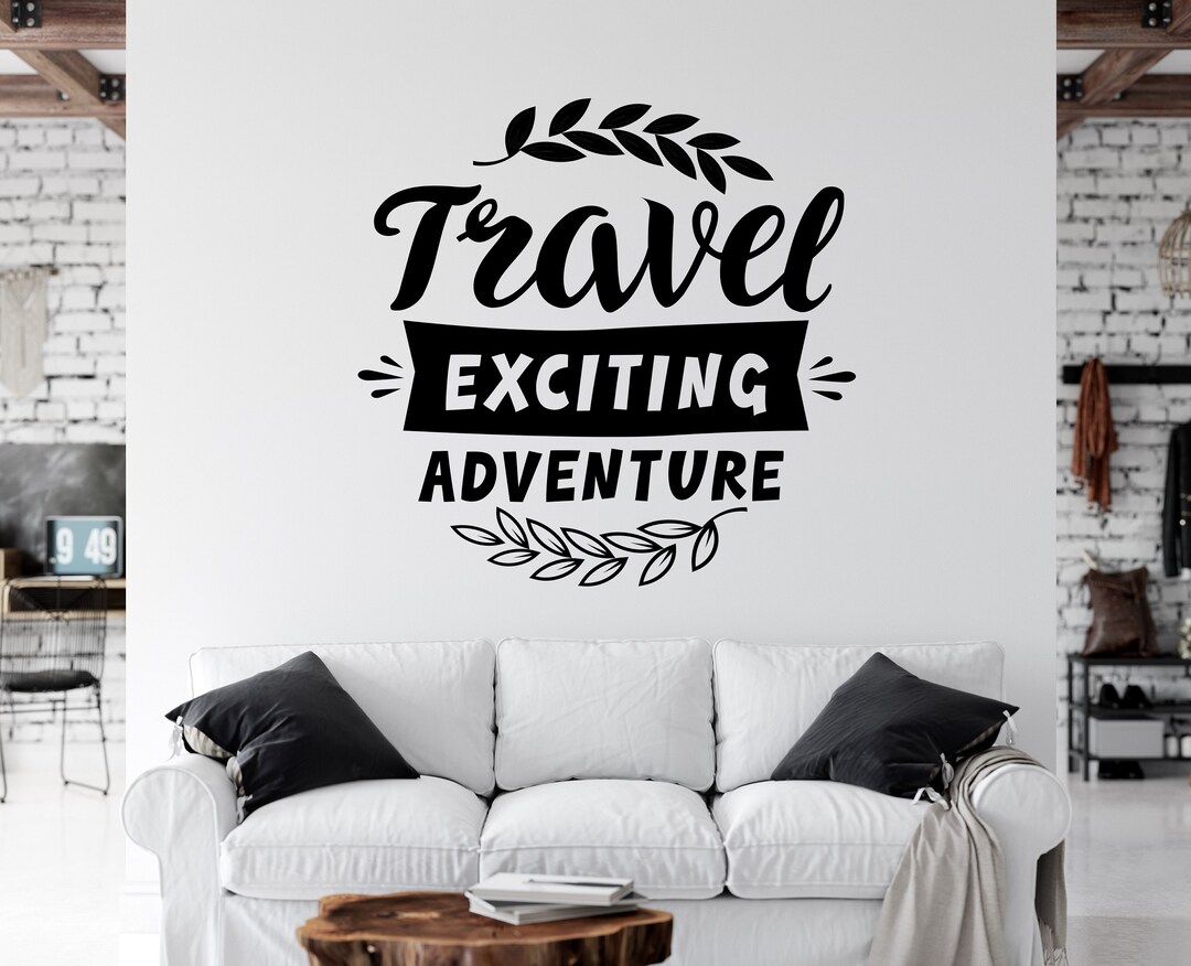Travel Wall Decal Quotes Wall Decal Exploring Wall Art Travel Wall ...