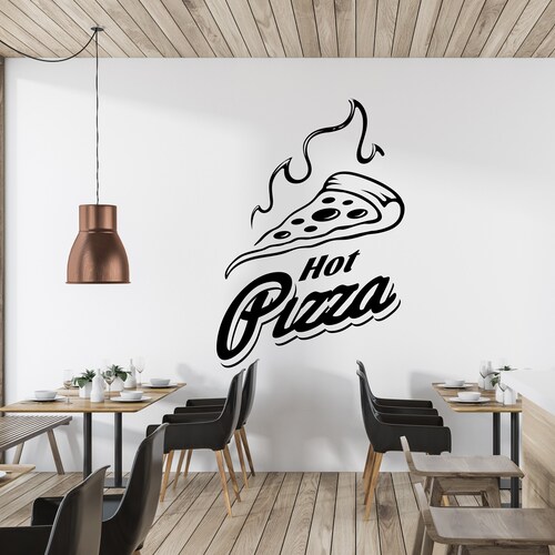Pizza Wall Decal Pizzeria Wall Sticker Pizza Wall Sticker Food - Etsy