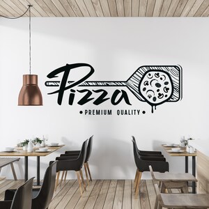 Pizza Wall Decal Pizzeria Wall Sticker Pizza Wall Sticker Food Lover ...