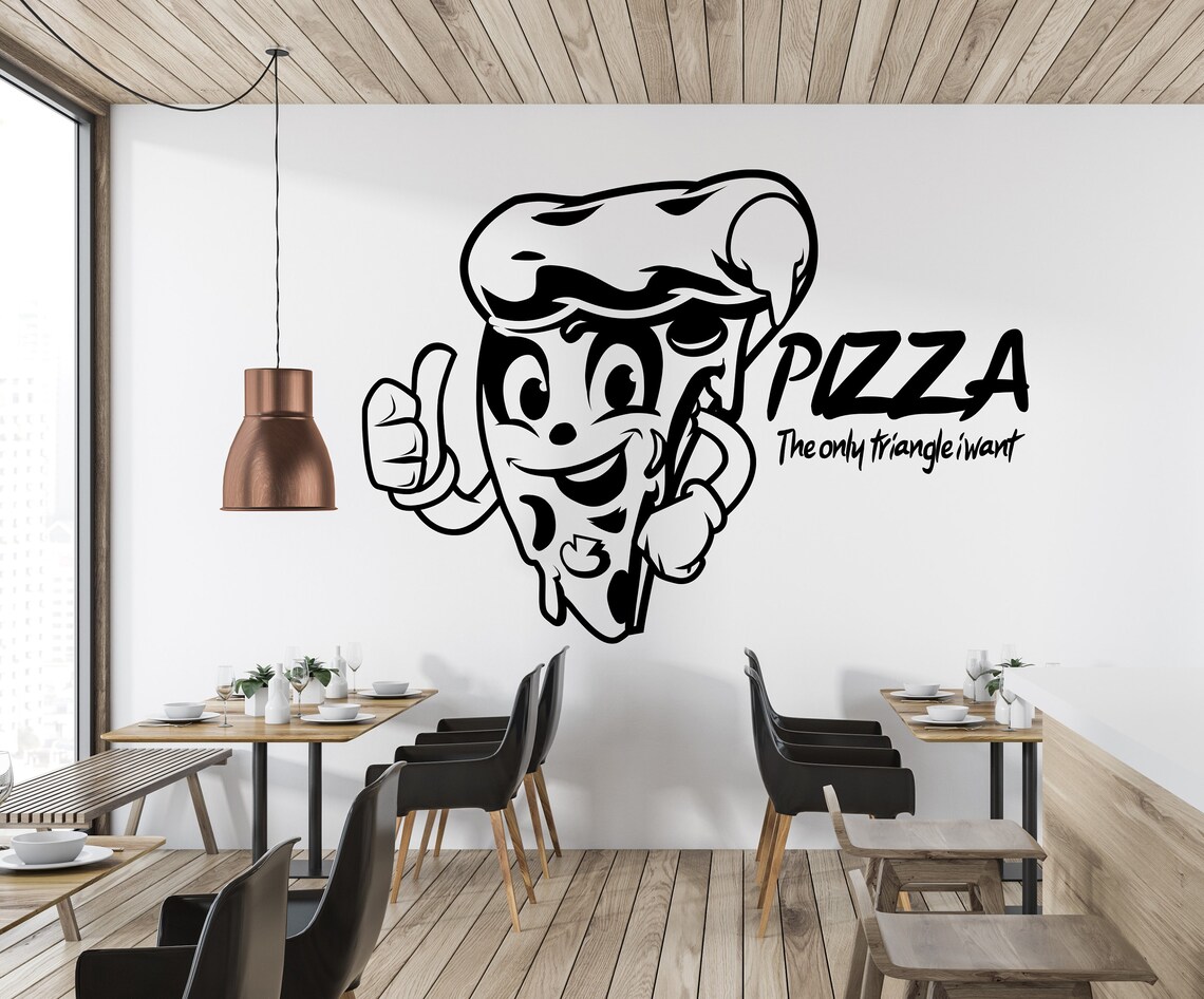 Pizza Wall Decal Pizzeria Wall Sticker Pizza Wall Sticker Food - Etsy