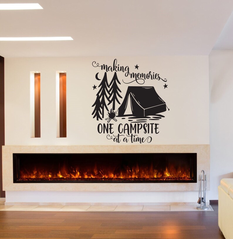 Camp Memories Decalcamper Decal Nature Wallstickers Campsite Decor ...