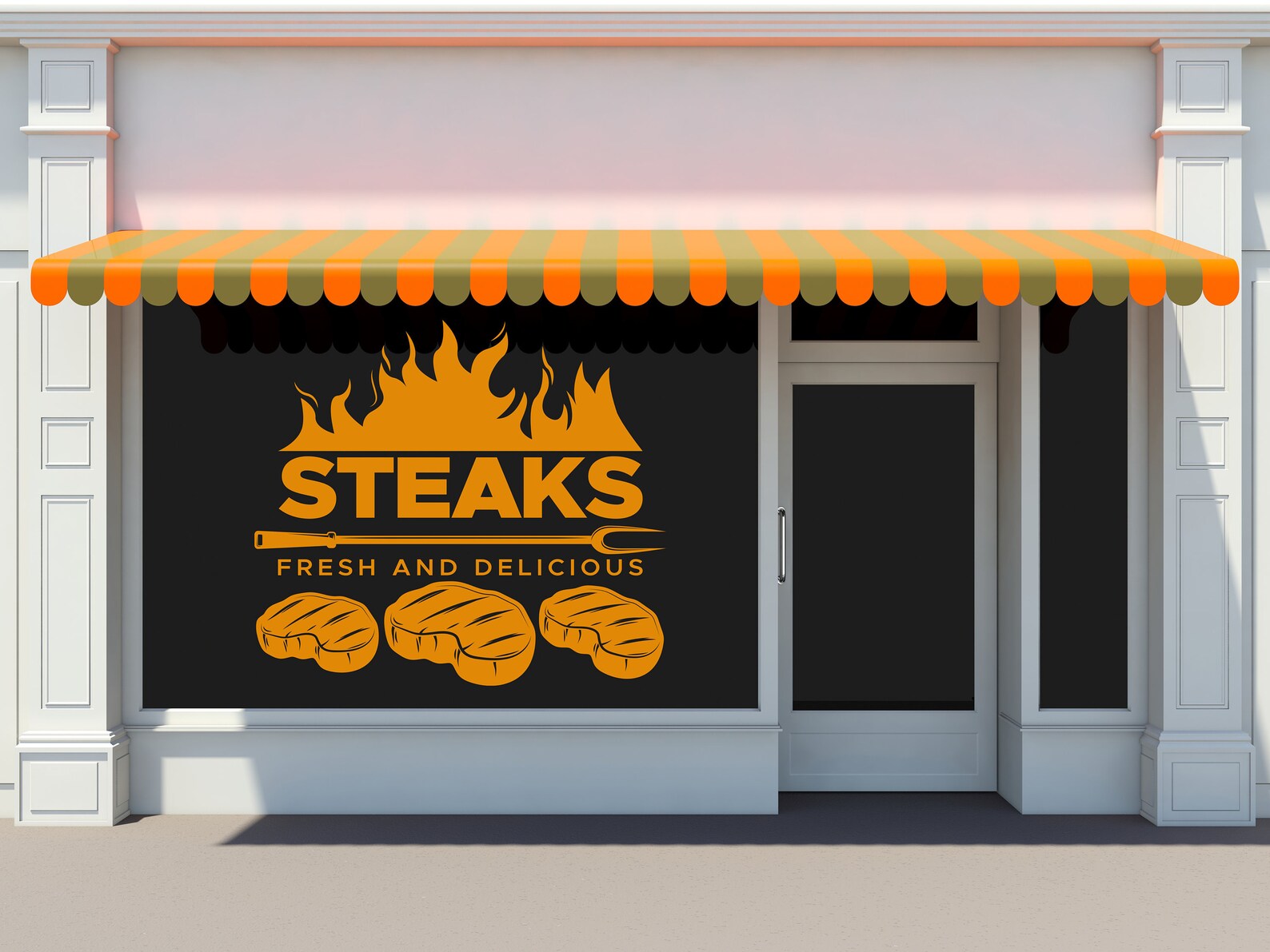 Grill Wall Decal Barbecue Wall Sticker Meat Wall Decal Vinyl | Etsy