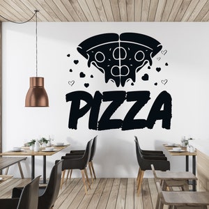 Pizza Wall Decal | Decorations for Restaurant | Vinyl Sticker for ...
