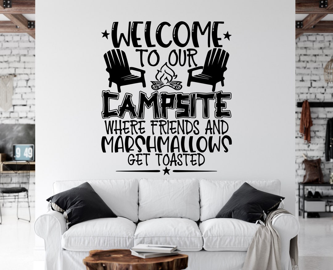 Welcome to Our Campsite Decal Camping Decal Campfire Decal Nature Decal ...