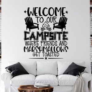 Welcome to Our Campsite Decal Camping Decal Campfire Decal Nature Decal ...