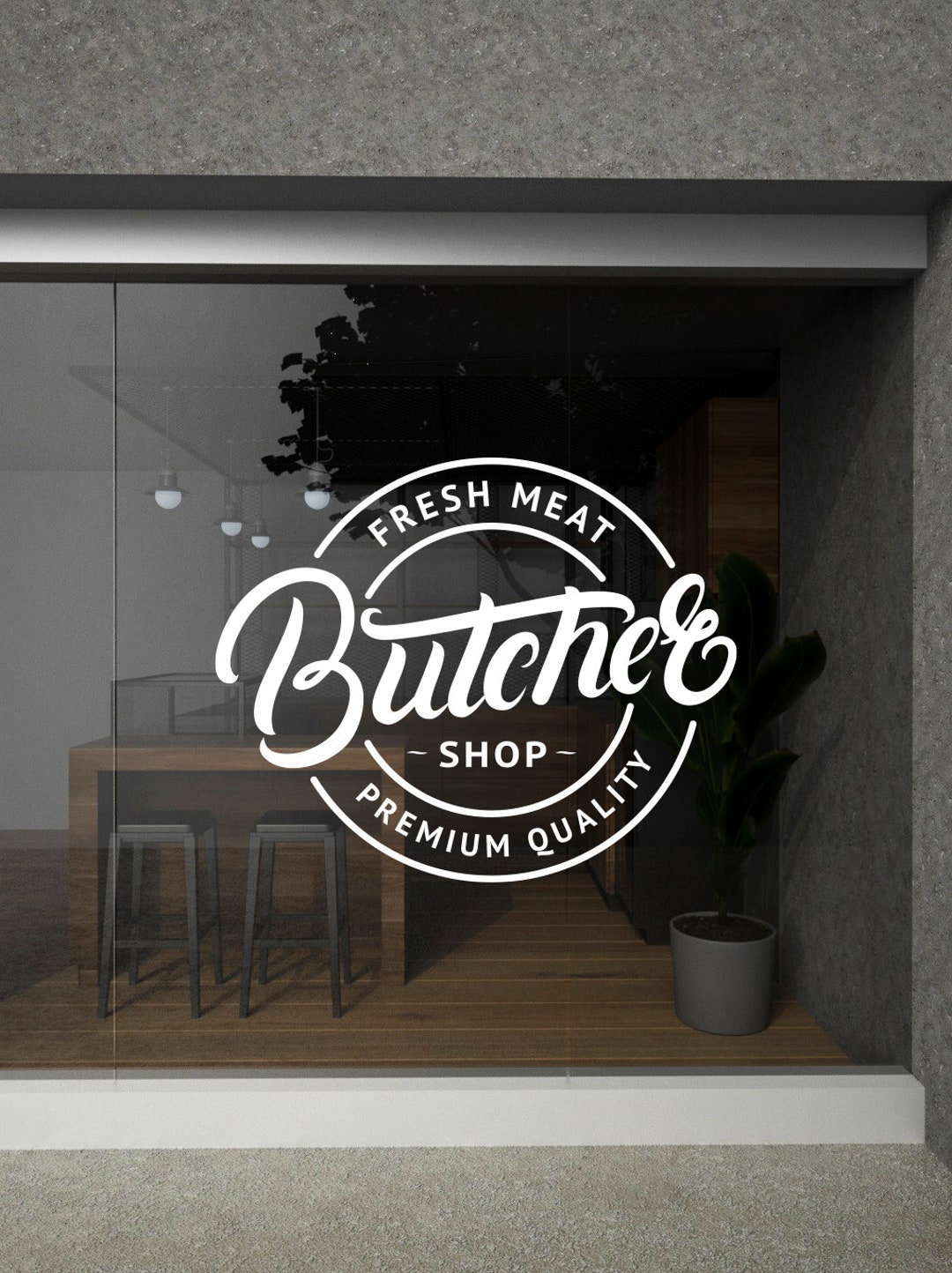 Butchery Wall Decal Meat Wall Decal Fresh Meat Sticker Butchery Wall ...