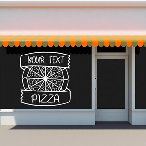 Pizza Personalized Wall Decal Pizzeria Wall Sticker Pizza Wall Sticker ...