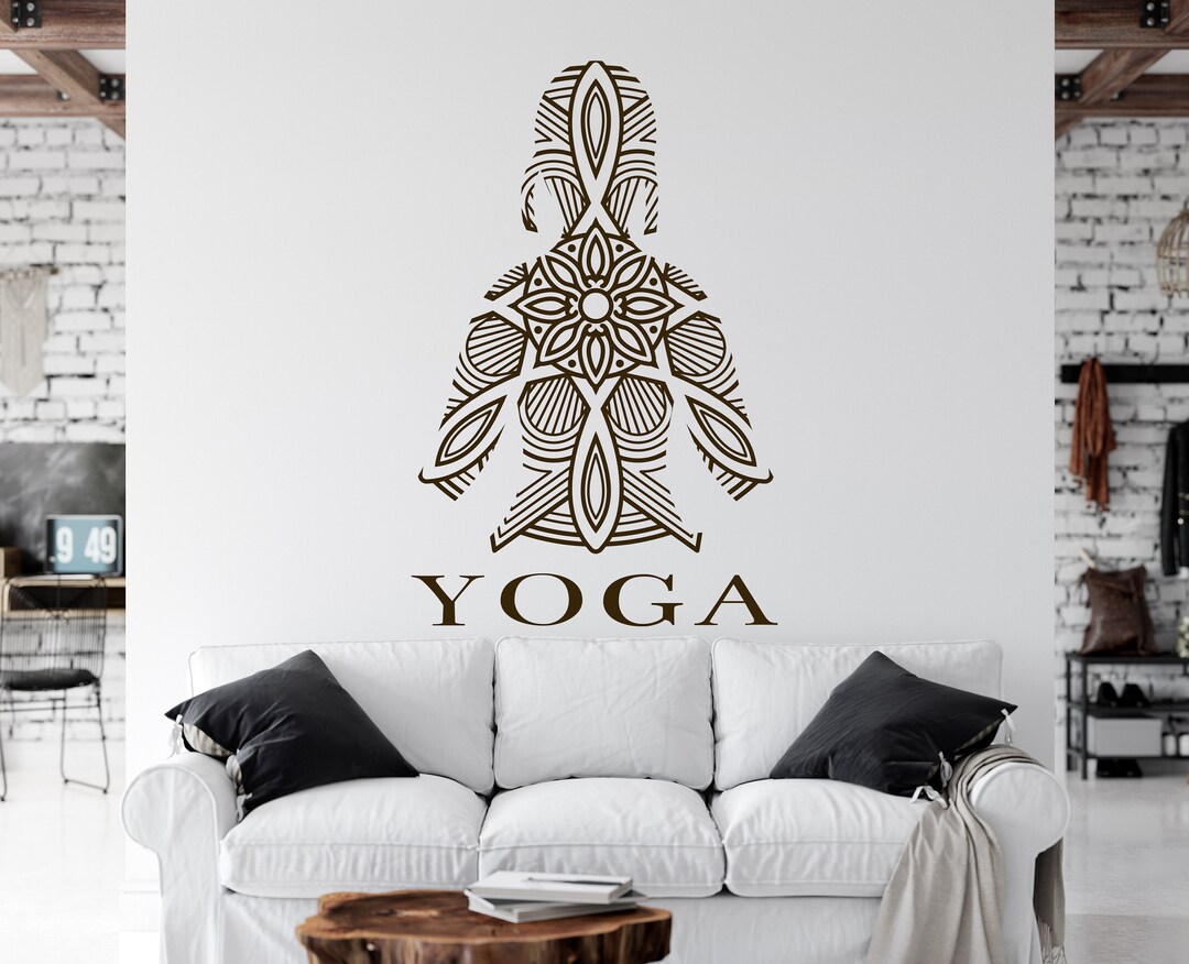 Namaste Wall Decal Mandala Wall Art Room Wall Sticker Joga - Etsy