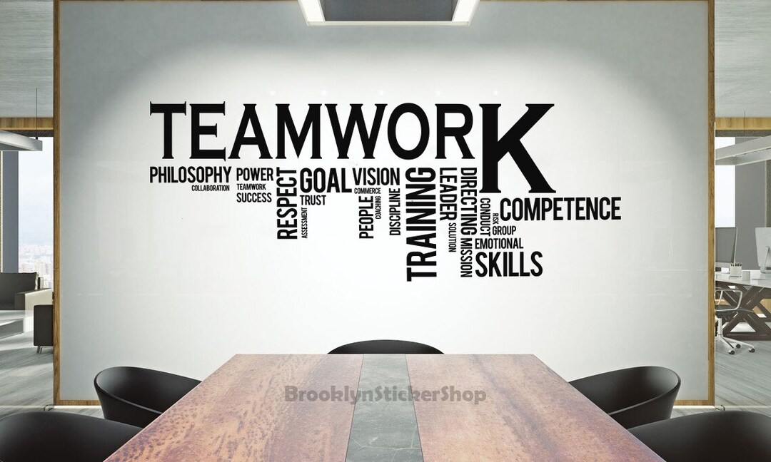 Teamwork Wall Decal,office Wall Decal,office Wall Sticker,office Wall ...