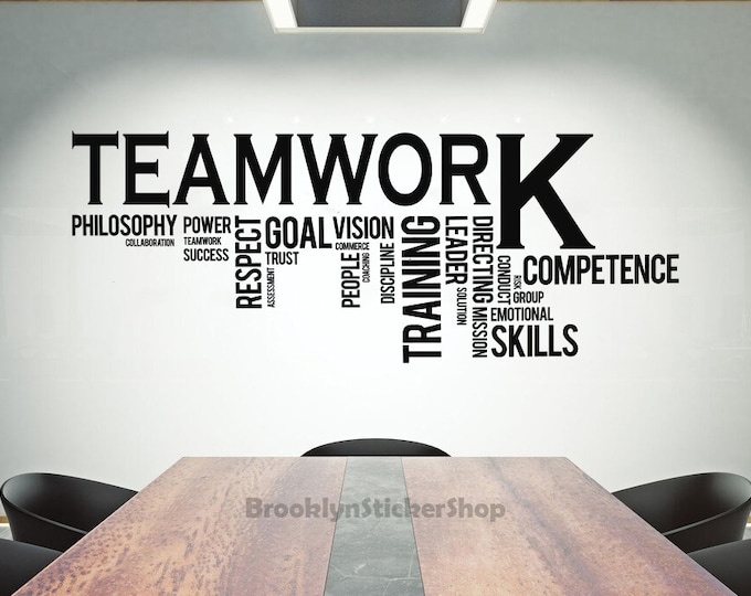 Teamwork Wall Decal,office Wall Decal,office Wall Sticker,office Wall ...