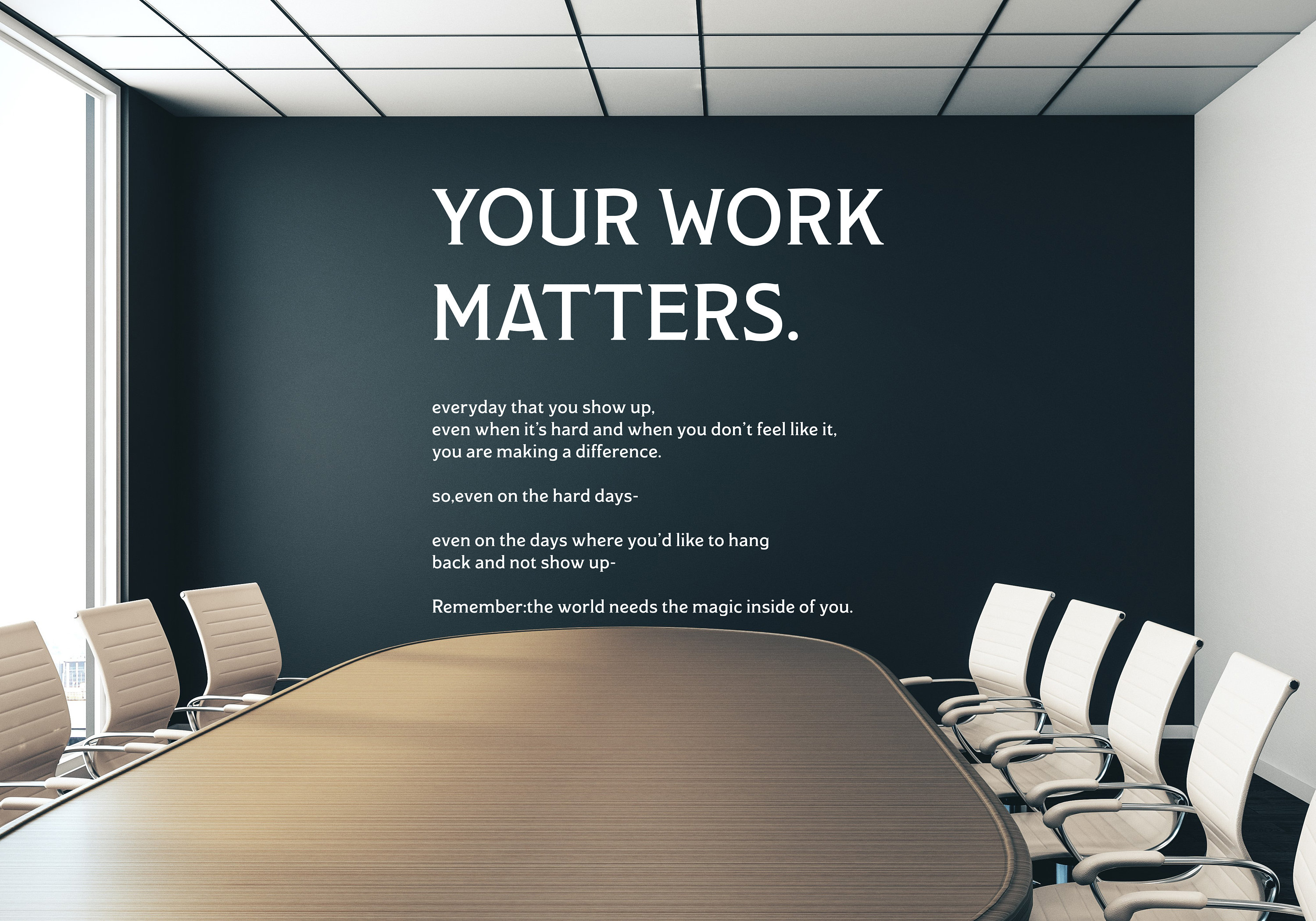 Your Work Matters Office Wall Decal,teamwork Decal, Office Wall Art ...